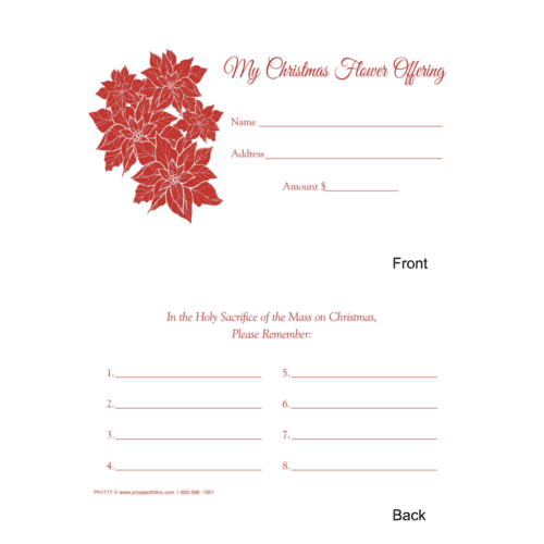 Mass Intention Offering Envelopes - Prospect Hill Co.