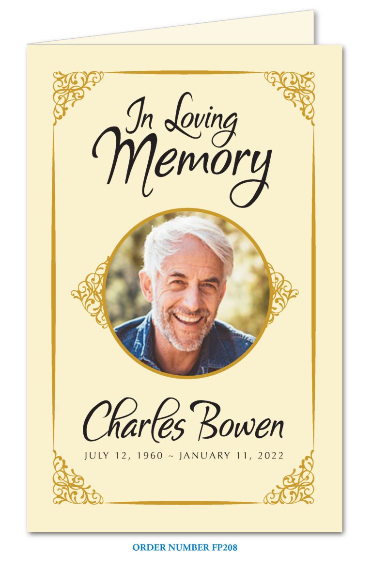 Funeral Program/ Memorial Service Program 8 – Prospect Hill Co.