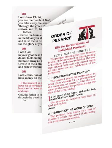Order of Penance Tri-fold for the Penitents - Prospect Hill Co.