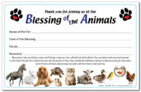 Blessing of the Animals Certificate - Prospect Hill Co.