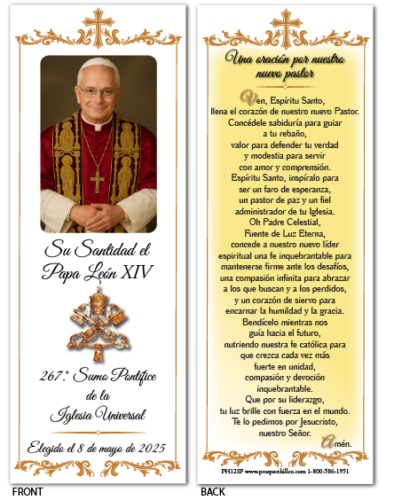 Welcome Pope Leo XIV in Prayer with this prayer bookmark available in ...